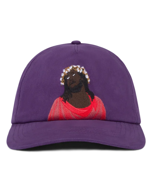 Denim Tears Black Jesus Purple Cap | Grab 16% Discount