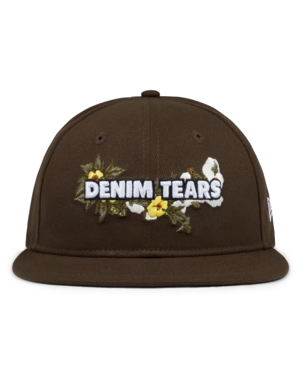 Denim Tears New Era Floral Logo Brown Cap